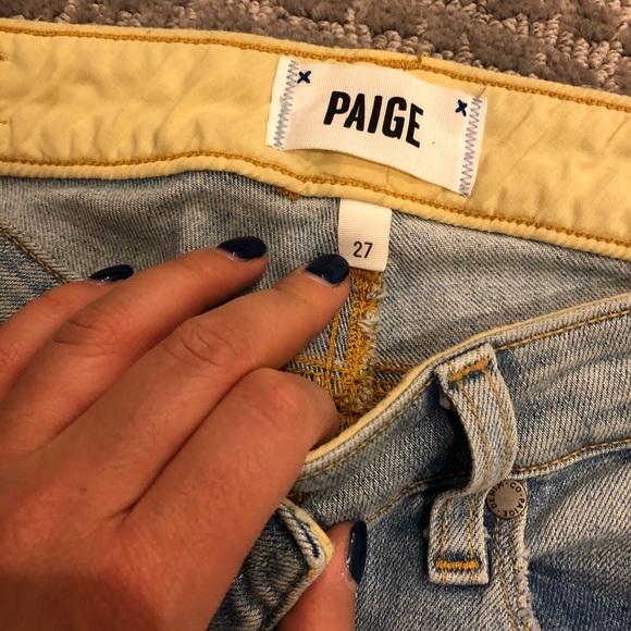 PAIGE | Jeans | Paige Distressed Patch Jeans | Poshmark